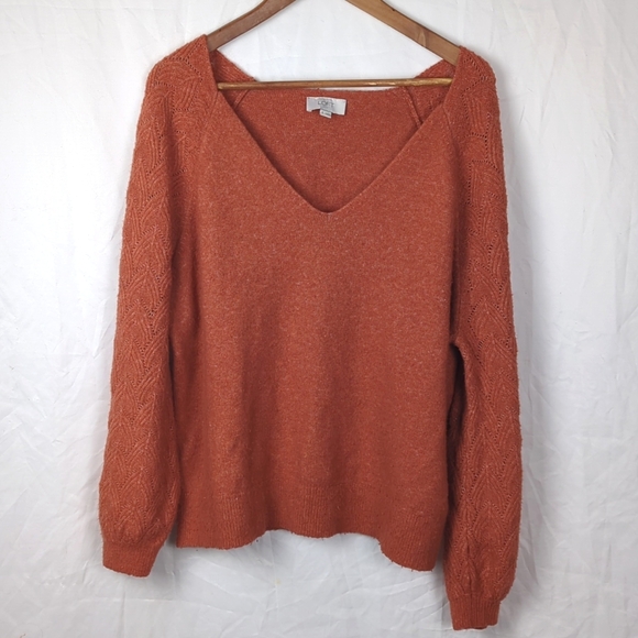 LOFT | Sweaters | Loft Womens Rust Orange Sweater Size Xl | Poshmark